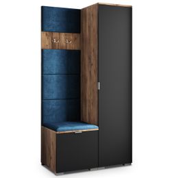 GARDEROBENSCHRANK LORI 95/181/51 cm Modern Garderobe-Set Eiche Lefkas