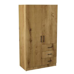 DREHT&Uuml;RENSCHRANK PINELLO 96/177/50 cm 2-t&uuml;rig Eiche Artisan