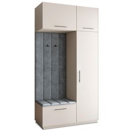 GARDEROBENSCHRANK REMA 120/240/60 cm Modern Garderobe-Set Kaschmir