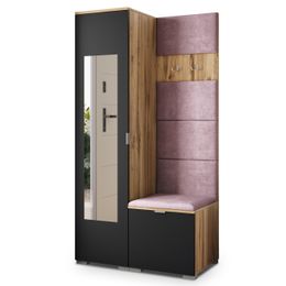 GARDEROBENSCHRANK VIRA 95/181/51 cm Modern Garderobe-Set Eiche Wotan