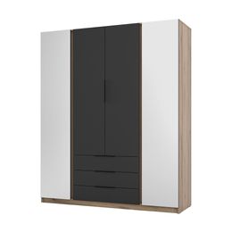DREHT&Uuml;RENSCHRANK CAGLIARI 200/239/61,9cm 4-t&uuml;rig mit Spiegel Goldfarben