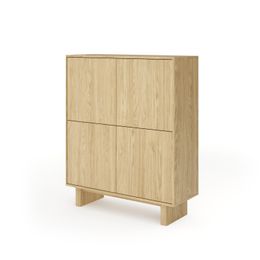 KOMMODE TRAVE 103,5/124,2/38,1cm mit Schubladen 2 T&uuml;ren Eichefarben