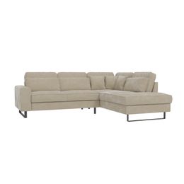 ECKSOFA Zuri Beige Samt