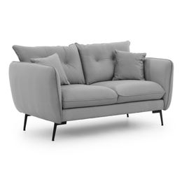 2-SITZER-SOFA Nordloft Hellgrau Samt