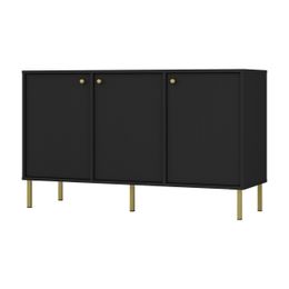 KOMMODE TORINO 125/74/41 cm mit 3 T&uuml;ren Graphitfarben