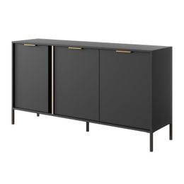 SIDEBOARD LORENZO 153/81/40 cm mit 3 T&uuml;ren Anthrazit