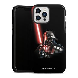 DeinDesign iPhone 13 Pro Max Handy Panzer Handyh&uuml;lle robuste Outdoor H&uuml;lle Schutzh&uuml;lle gl&auml;nzend Merchandise Darth Vader Star Wars Tough Case