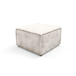 POLSTERHOCKER TESSO Modern Sitzhocker, Fu&szlig;hocker Creme