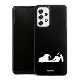DeinDesign Galaxy A33 5G Handy Slim Case extra d&uuml;nn Silikon Handyh&uuml;lle schwarz H&uuml;lle Official Licensed Product Snoopy Peanuts Silikon Slim Case