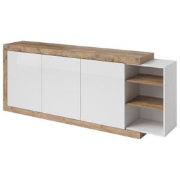 SIDEBOARD SINFONIA 220/86/40 cm mit 3 T&uuml;ren Eichefarben