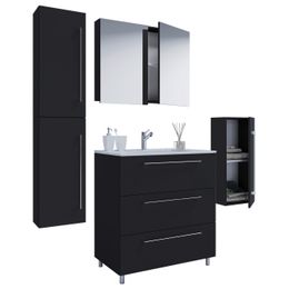Badezimmer Schubo 5-tlg. Schwarz