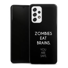 DeinDesign Galaxy A33 5G Handy Slim Case extra d&uuml;nn Silikon Handyh&uuml;lle schwarz H&uuml;lle Zombie Statement Funny Silikon Slim Case