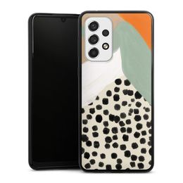 DeinDesign Galaxy A33 5G Handy Slim Case extra d&uuml;nn Silikon Handyh&uuml;lle schwarz H&uuml;lle Boho Abstract Kunst Silikon Slim Case