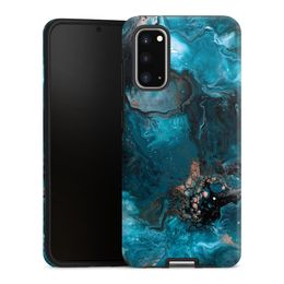 DeinDesign Galaxy S20 Handy Panzer Handyh&uuml;lle robuste Outdoor H&uuml;lle Schutzh&uuml;lle matt Ocean Blue Marble Tough Case