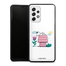 DeinDesign Galaxy A33 5G Handy Slim Case extra d&uuml;nn Silikon Handyh&uuml;lle schwarz H&uuml;lle Official Licensed Product Snoopy Dog Silikon Slim Case