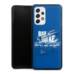 DeinDesign Galaxy A33 5G Handy Slim Case extra d&uuml;nn Silikon Handyh&uuml;lle schwarz H&uuml;lle Ascent Fc Schalke 04 Official Licensed Product Silikon Slim Case