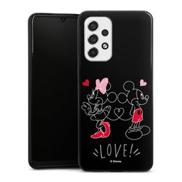DeinDesign Galaxy A33 5G Handy Slim Case extra d&uuml;nn Silikon Handyh&uuml;lle schwarz H&uuml;lle Disney Love Silikon Slim Case