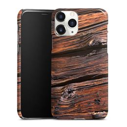 DeinDesign iPhone 11 Pro Handy Premium Case Smartphone Handyh&uuml;lle Schutzh&uuml;lle gl&auml;nzend Wood Beams Wooden Look Premium Case