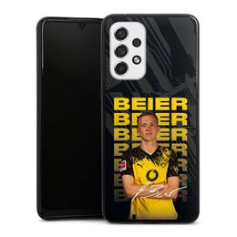 DeinDesign Galaxy A33 5G Handy Slim Case extra d&uuml;nn Silikon Handyh&uuml;lle schwarz H&uuml;lle Borussia Dortmund Bvb Maximilian Beier Silikon Slim Case