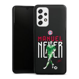 DeinDesign Galaxy A33 5G Handy Slim Case extra d&uuml;nn Silikon Handyh&uuml;lle schwarz H&uuml;lle Fc Bayern M&uuml;nchen Manuel Neuer Official Licensed Product Silikon Slim Case