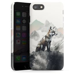 DeinDesign iPhone SE (2020) Handy Premium Case Smartphone Handyh&uuml;lle Schutzh&uuml;lle matt Nature Mountain Fox Premium Case