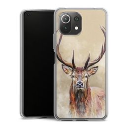 DeinDesign Xiaomi Mi 11 Lite 5G NE Handy Silikon H&uuml;lle Case transparent Handyh&uuml;lle Deer Reindeer Animal Look Silikon Case