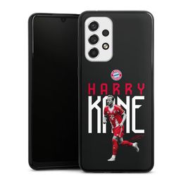 DeinDesign Galaxy A33 5G Handy Slim Case extra d&uuml;nn Silikon Handyh&uuml;lle schwarz H&uuml;lle Harry Kane Fc Bayern M&uuml;nchen Official Licensed Product Silikon Slim Case