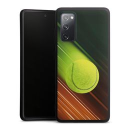 DeinDesign Galaxy S20 FE Handy Premium Silikon H&uuml;lle Handyh&uuml;lle schwarz Case Ball Tennis Hobby Silikon Premium Case