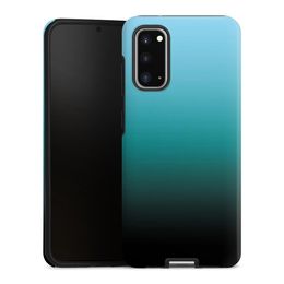 DeinDesign Galaxy S20 Handy Panzer Handyh&uuml;lle robuste Outdoor H&uuml;lle Schutzh&uuml;lle matt Ombre Black Two-Tone Tough Case