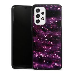 DeinDesign Galaxy A33 5G Handy Slim Case extra d&uuml;nn Silikon Handyh&uuml;lle schwarz H&uuml;lle Muster Glitter Glitzer Silikon Slim Case