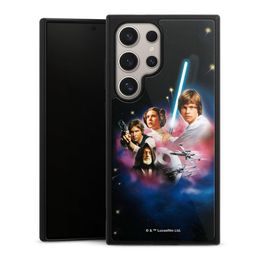 DeinDesign Galaxy S24 Ultra Handy Gallery Case Handyh&uuml;lle 9H Geh&auml;rtetes Glas R&uuml;ckseite H&uuml;lle Star Wars Lightsaber Merchandise Gallery Case