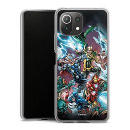 DeinDesign Xiaomi Mi 11 Lite 5G NE Handy Silikon H&uuml;lle Case transparent Handyh&uuml;lle Marvel Comic Avengers Silikon Case