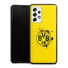 DeinDesign Galaxy A33 5G Handy Slim Case extra d&uuml;nn Silikon Handyh&uuml;lle schwarz H&uuml;lle Borussia Dortmund Official Licensed Product Bvb Silikon Slim Case