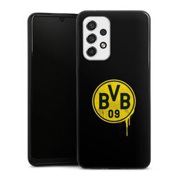 DeinDesign Galaxy A33 5G Handy Slim Case extra d&uuml;nn Silikon Handyh&uuml;lle schwarz H&uuml;lle Borussia Dortmund Bvb Official Licensed Product Silikon Slim Case