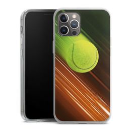 DeinDesign iPhone 12 Pro Max Handy Silikon H&uuml;lle Case transparent Handyh&uuml;lle Ball Tennis Hobby Silikon Case