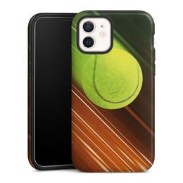 DeinDesign iPhone 12 mini Handy Panzer Handyh&uuml;lle robuste Outdoor H&uuml;lle Schutzh&uuml;lle gl&auml;nzend Ball Tennis Hobby Tough Case