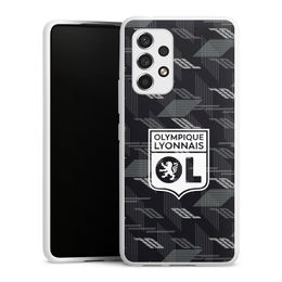 DeinDesign Galaxy A53 5G Handy Silikon H&uuml;lle Case wei&szlig; Handyh&uuml;lle Ol Olympique Lyonnais Official Licensed Product Silikon Case