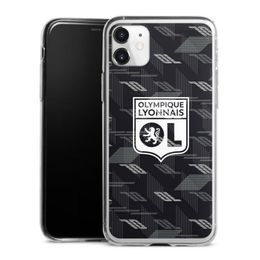 DeinDesign iPhone 11 Handy Slim Case Silikon Handyh&uuml;lle transparent H&uuml;lle extra d&uuml;nn Ol Olympique Lyonnais Official Licensed Product Silikon Slim Case