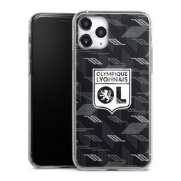 DeinDesign iPhone 11 Pro Handy Slim Case Silikon Handyh&uuml;lle transparent H&uuml;lle extra d&uuml;nn Ol Olympique Lyonnais Official Licensed Product Silikon Slim Case