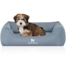 Knuffelwuff Orthop&auml;disches Wasserabweisendes Hundebett Leon aus Velours mit Handwebcharakter