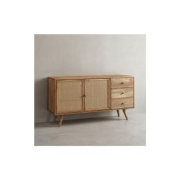 KADIMA DESIGN Mangoholz Sideboard, Unique Design, Stabile Konstruktion, Gro&szlig;er Stauraum