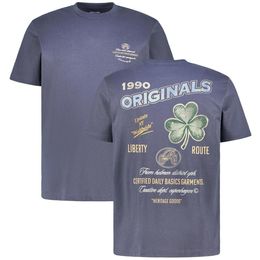 Jack & Jones Herren Gro&szlig;e Gr&ouml;&szlig;en | Jack&Jones T-Shirt mit Print auf Vorder- und R&uuml;ckseite Farbe grau Gr&ouml;&szlig;e: 5XL