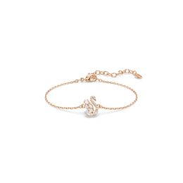 Armkette Swarovski "Schmuck Geschenk Swan Armband", ros&eacute;goldfarben, kristallwei&szlig;, kristallwei&szlig;, Armb&auml;nder, Damen, Metall, Armkette, mit Swarovski Kristall, Zirkonia (synth.)