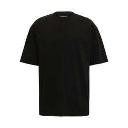 T-Shirt DROPSIZE "Dropsize Herren Heavy Oversize Embo T-Shirt", Jungen, Gr. S, schwarz, 100% Baumwolle, bedruckt, oversize, Rundhals, Shirts T-Shirt