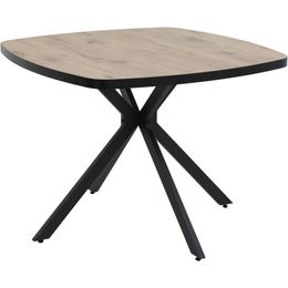 Esstisch Hela "ROTTERDAM", schwarz (viking oak, schwarz, schwarz, viking oak, schwarz), B/H/T: 100cm x 76cm x 100cm, Tische, Esstisch, ABS-Kante,Melamin,4-Fu&szlig;,quadratisch,Platte fest,Holzwerkstoff