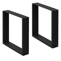 ECD Germany ECD-Germany Tischbeine, Schwarz, Metall, 30x43x8 cm, Esszimmer, Tische, Esstische, Tischsysteme, Tischgestell