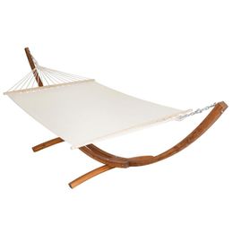TecTake H&auml;ngematte, Wei&szlig;, Textil, 150x124x415 cm, Gartenm&ouml;bel, H&auml;ngematten