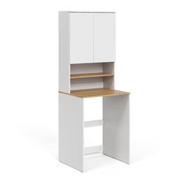 VICCO Waschmaschinenschrank, Wei&szlig;, Eiche Artisan, Holzwerkstoff, 3 F&auml;cher, Rechteckig, 68x88.2x60 cm, Waschk&uuml;che, Waschmaschinenschrank