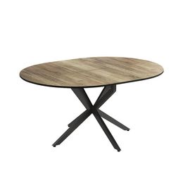 VICCO Esstisch, Schwarz, Wildeiche, Holzwerkstoff, Rund, 120x76.5x120 cm, Esszimmer, Tische, Esstische