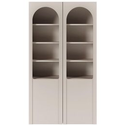 Selsey Vitrine, Kaschmir, Holzwerkstoff, 12 F&auml;cher, Rechteckig, 100x180x33 cm, Wohnzimmer, Wohnzimmer-Sets & Serien, Vitrinenschr&auml;nke